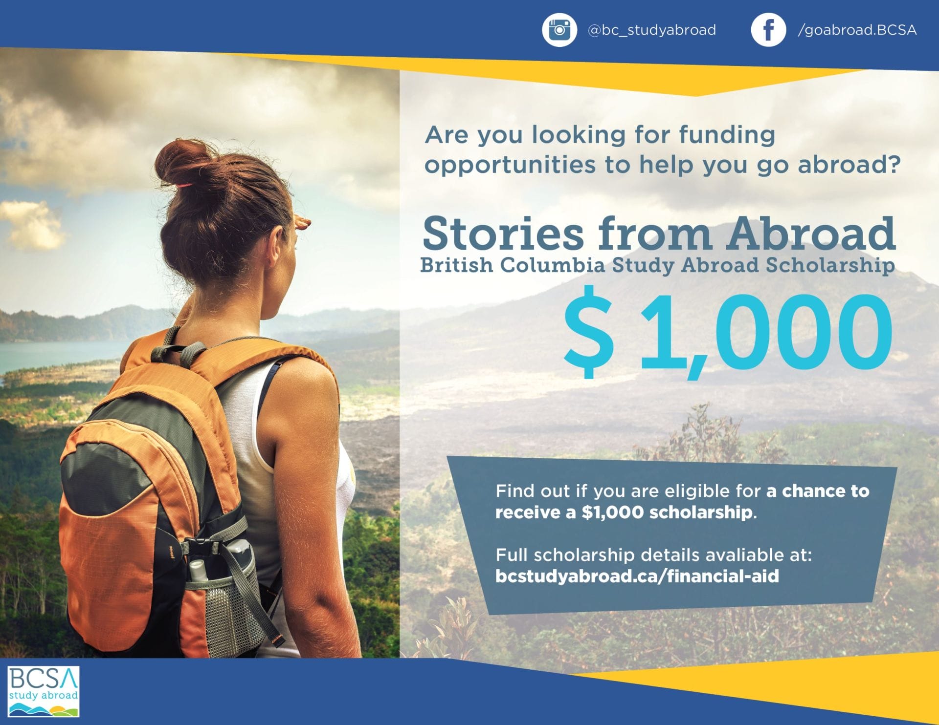 Scholarship alert! - BCSA Consortium - British Columbia Study Abroad ...